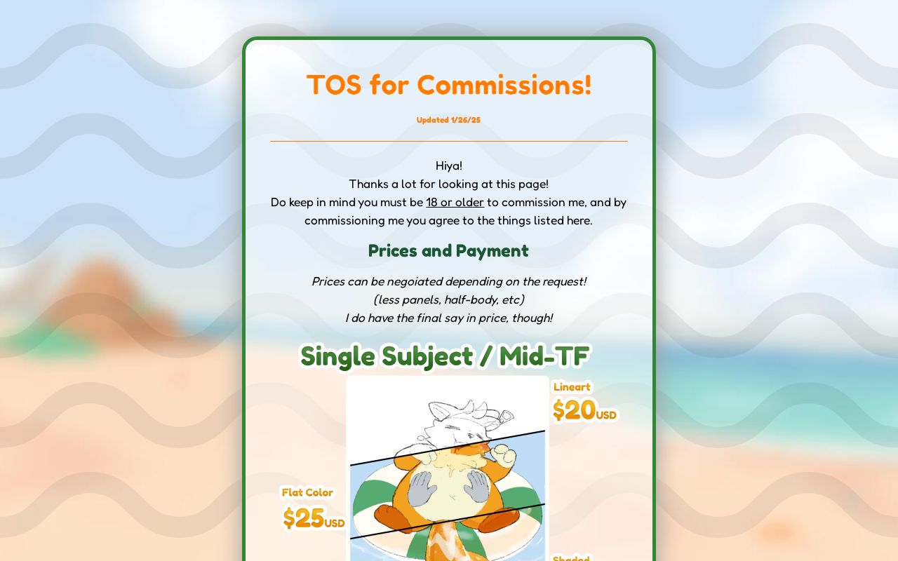 Sodanuki's Commission TOS